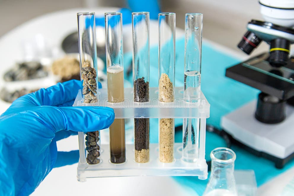 Soil Testing in the Laboratory. Selective Focus Stock Photo - Image of ...