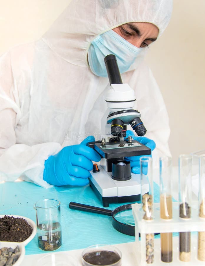 Soil Testing in the Laboratory. Selective Focus Stock Photo - Image of ...