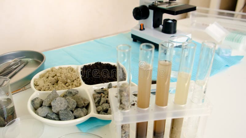 Soil Testing in the Laboratory. Selective Focus Stock Video - Video of ...