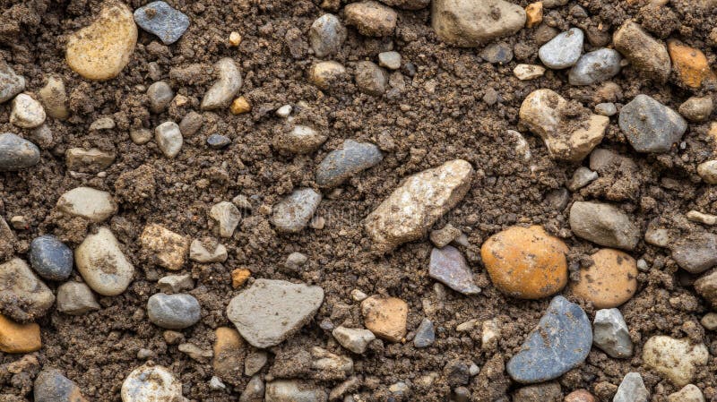 Soil Texture with Varied Stones and Gravel Stock Illustration ...