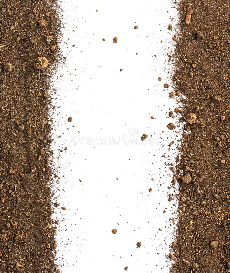 Soil on white background stock image. Image of earth - 111486377