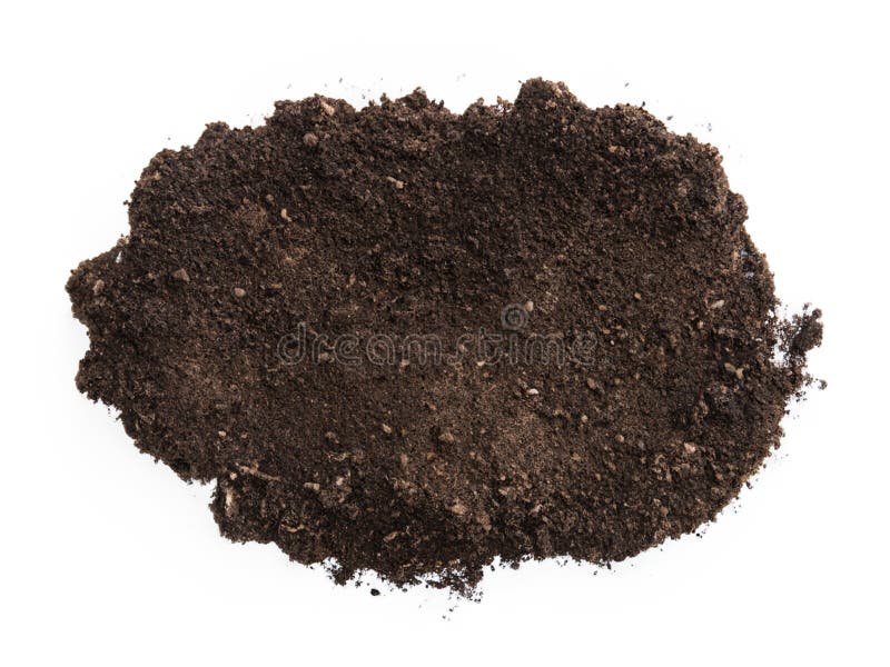 Pile of Soil Isolated on White Background Stock Image - Image of ground ...