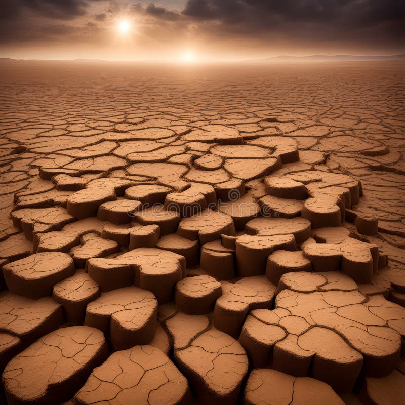 Soils Dried Out in the Heat, Ai-generatet Stock Illustration ...