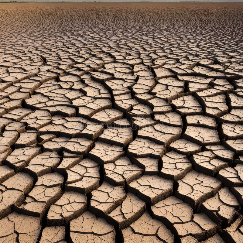 Soils Dried Out in the Heat, Ai-generatet Stock Illustration ...