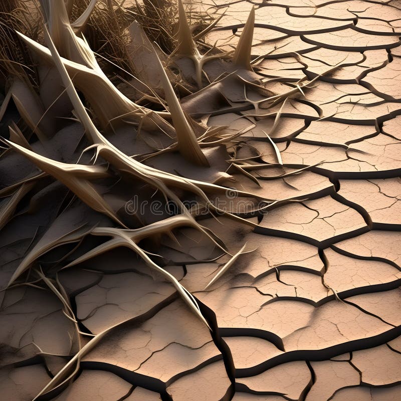 Soils Dried Out in the Heat, Ai-generatet Stock Illustration ...
