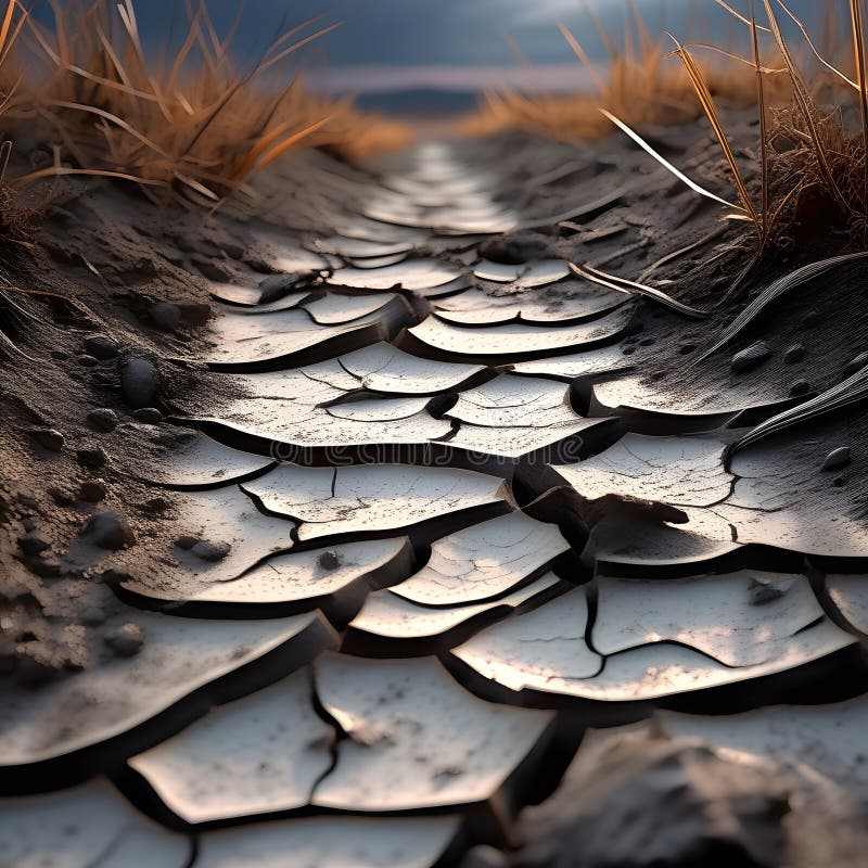 Soils Dried Out in the Heat, Ai-generatet Stock Illustration ...