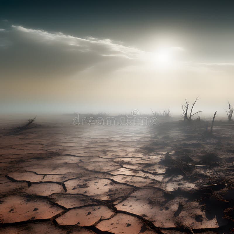 Soils Dried Out in the Heat, Ai-generatet Stock Illustration ...