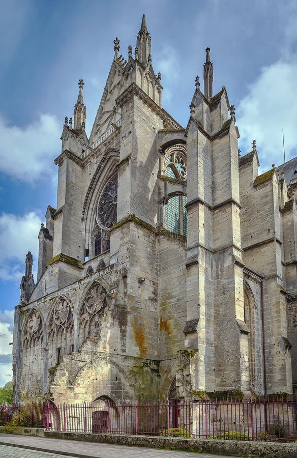 Soissons Cathedral, France stock image. Image of historic - 76954497