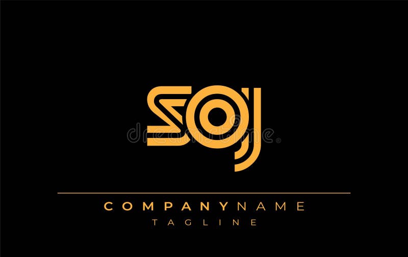 SOJ Creative Unique Modern Letter Logo Design Stock Illustration ...