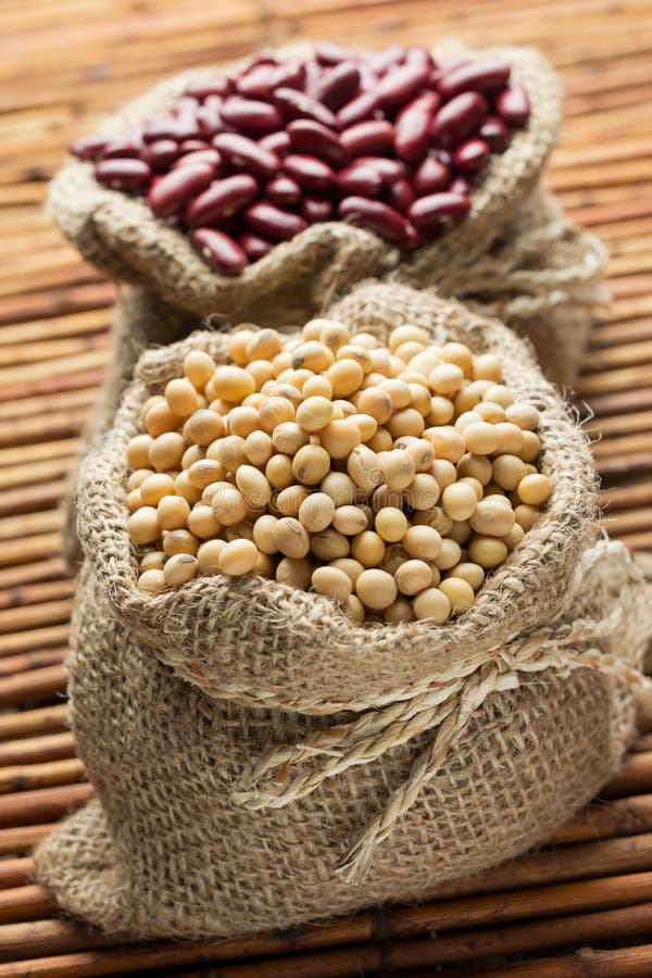 Sojabonen en Rode bonen stock foto. Image of macro, bonen - 44963090