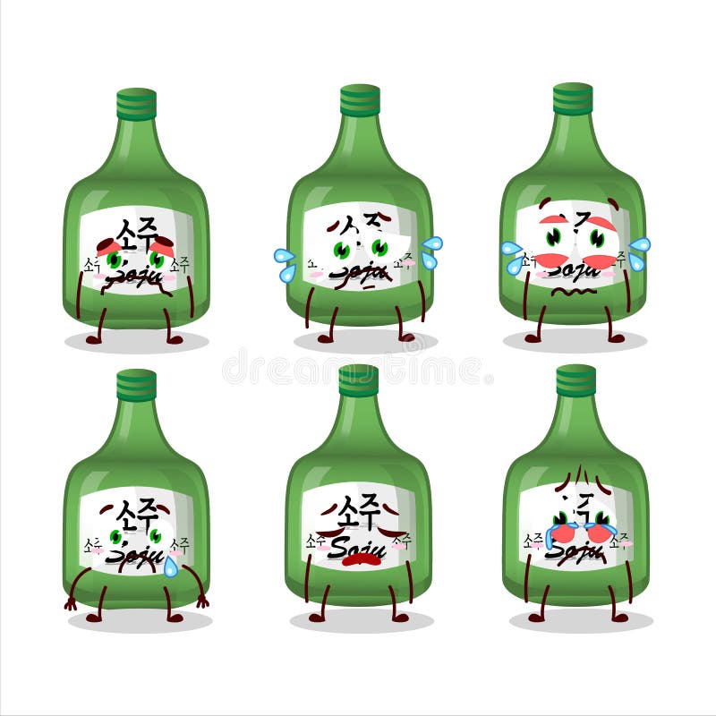 Soju Cartoon Designs As a Cute Angel Character Stock Illustration ...