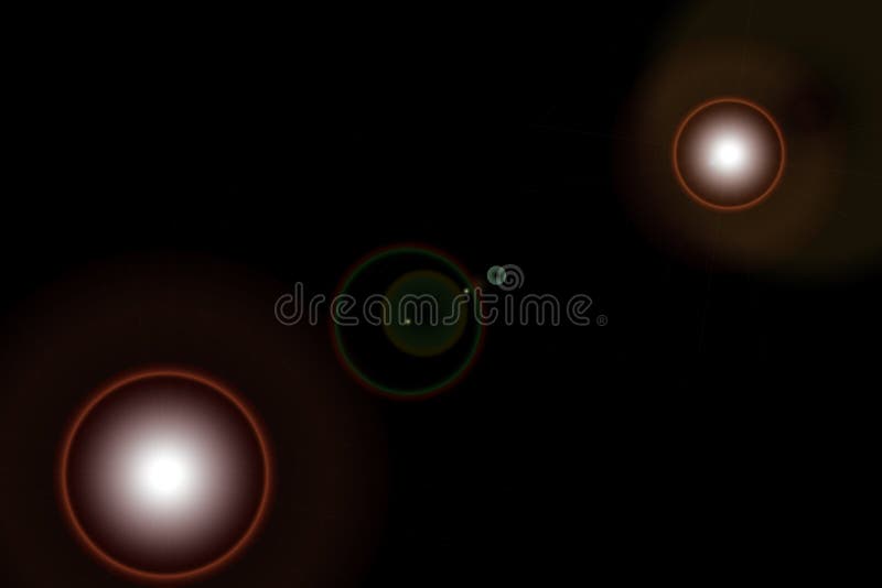 Sol Abocardada Lens Sobre Fondo Negro Ilustración del Vector ...