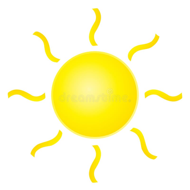 Sol Amarillo Abstracto En El Fondo Blanco Ilustración del Vector ...