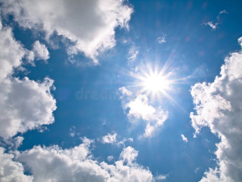 Sol brillante imagen de archivo. Imagen de nube, asoleado - 5431941