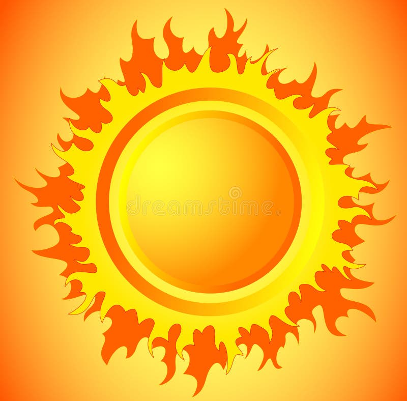 Sol caliente ilustración del vector. Ilustración de imagen - 6251474
