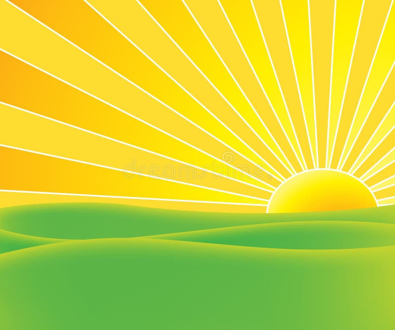 Sol caliente del verano stock de ilustración. Ilustración de resplandor ...