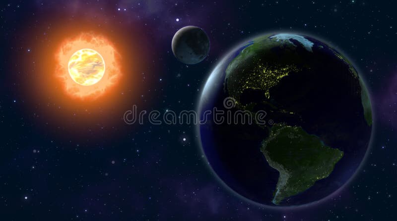 SOL DA LUA DA TERRA ilustração stock. Ilustração de sistema - 43403333