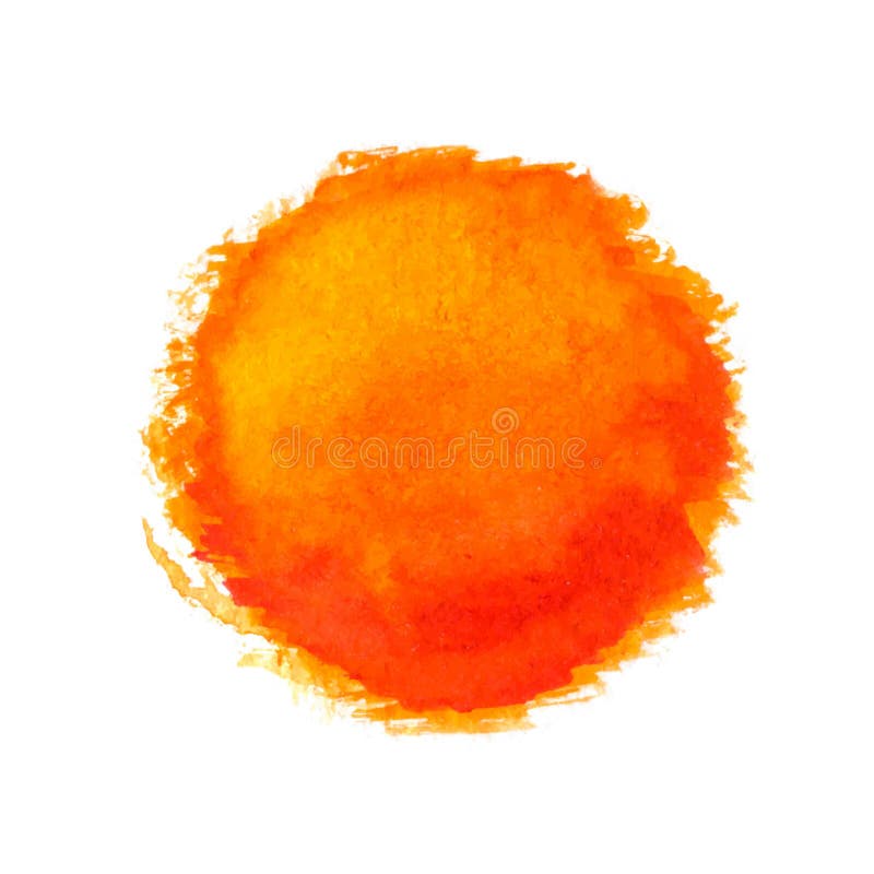 Sol De La Acuarela, Ejemplo Del Vector Ilustración del Vector ...