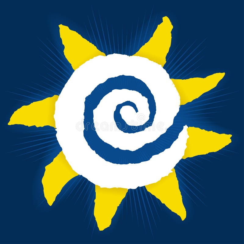Sol espiral (vector) ilustración del vector. Ilustración de papel - 2363871