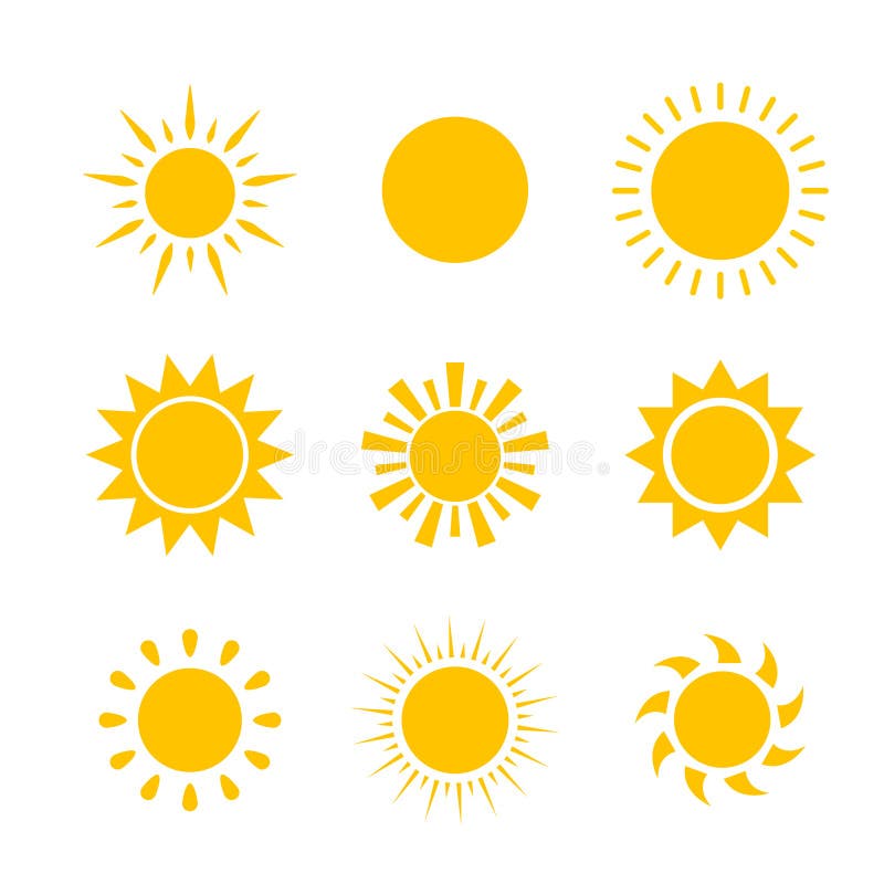 Sol Determinada Del Sol Moderno Del Vector Ilustración del Vector ...