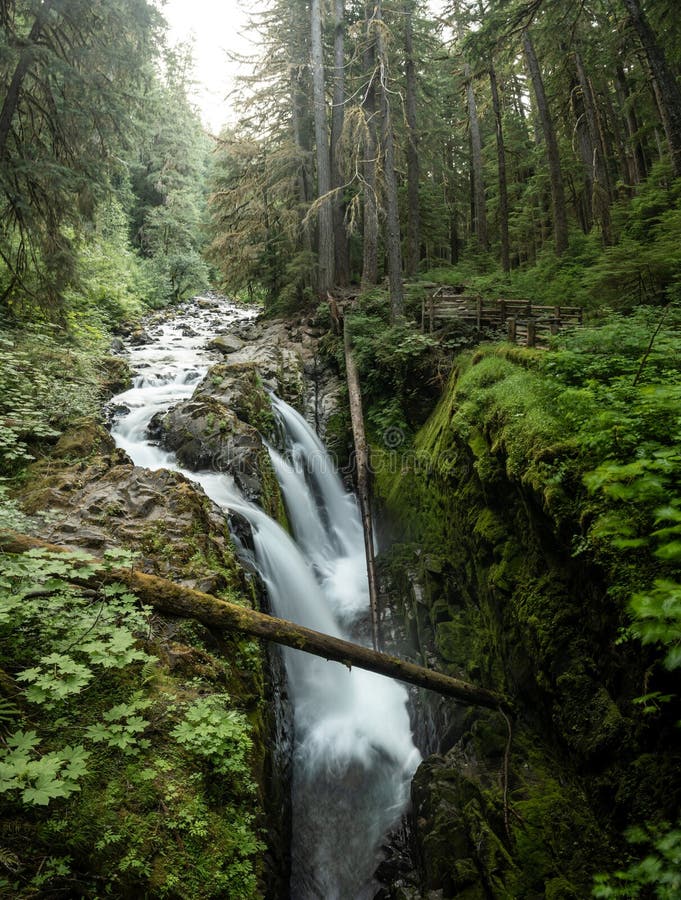 Sol Duc River Drops into the Canyon through Three Streams at Sol Duc ...