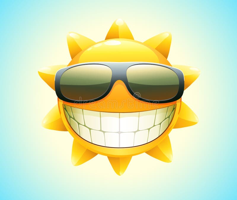 Emoticon Sonriente Del Sol Que Lleva a Cabo Una Muestra En Blanco ...