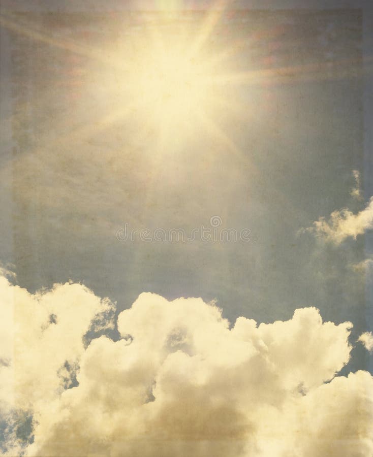 Himmel I Solig Dag Med Vita Moln Fotografering för Bildbyråer - Bild av ...