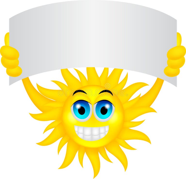 Sol med tecknet vektor illustrationer. Illustration av baner - 30878386