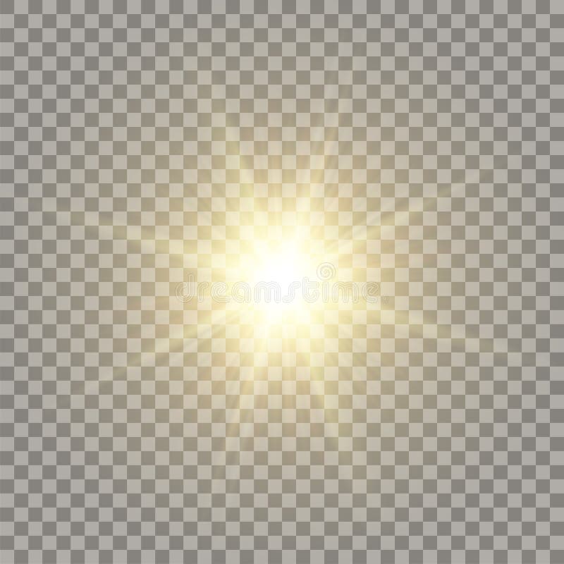 Sol realista amarillo ilustración del vector. Ilustración de club ...