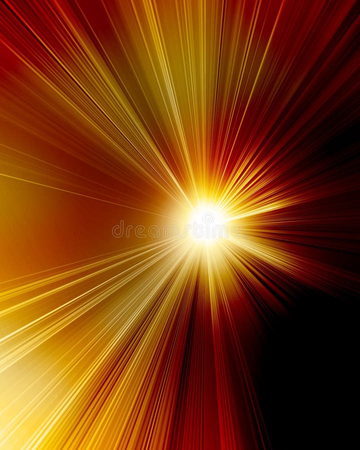 Sol rojo ardiente stock de ilustración. Ilustración de rayos - 5664135