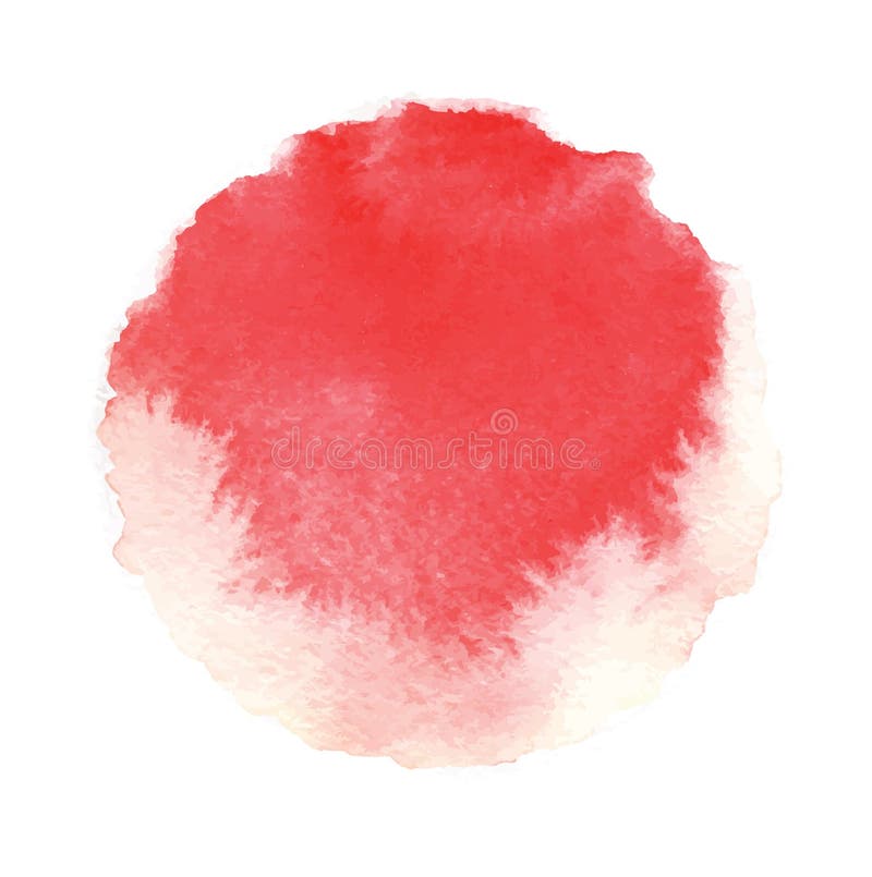 Sol Rojo De La Acuarela, Ejemplo Del Vector Ilustración del Vector ...