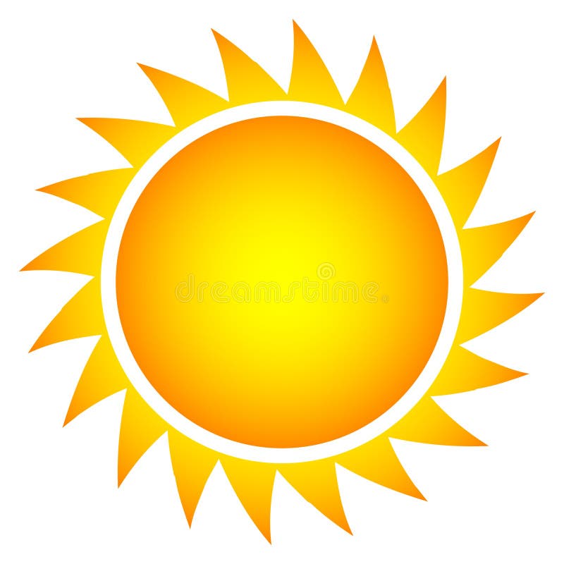Sol simples do vetor ilustração do vetor. Ilustração de fulgor - 12964970