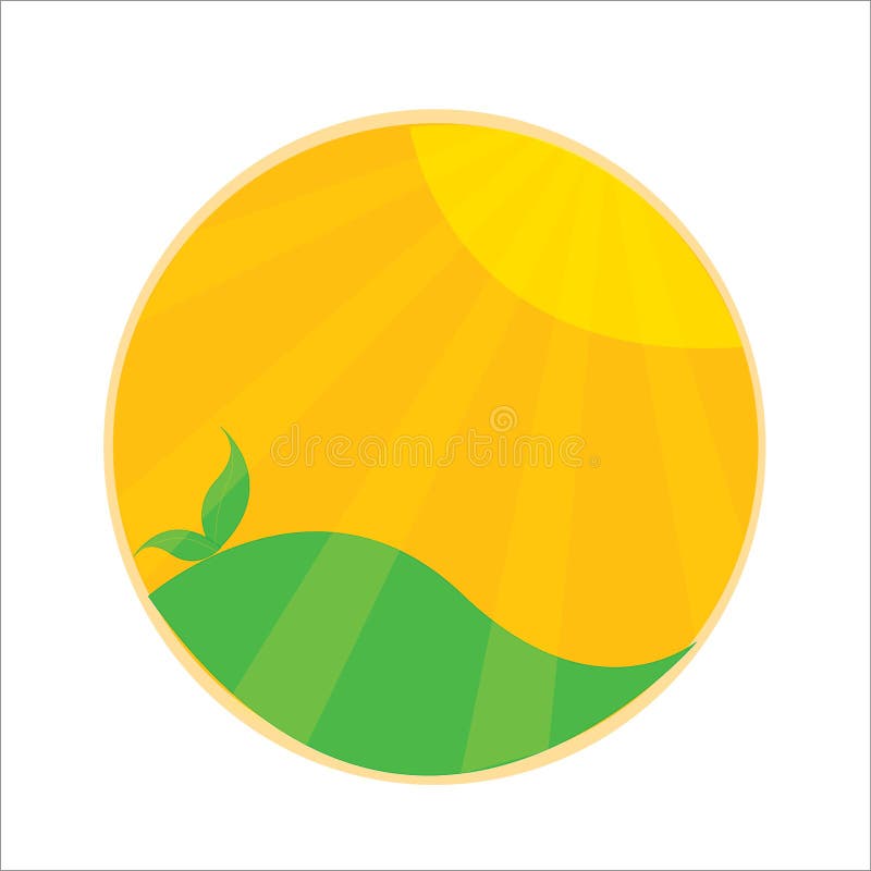Sol, sol, vector verde ilustración del vector. Ilustración de vertical ...