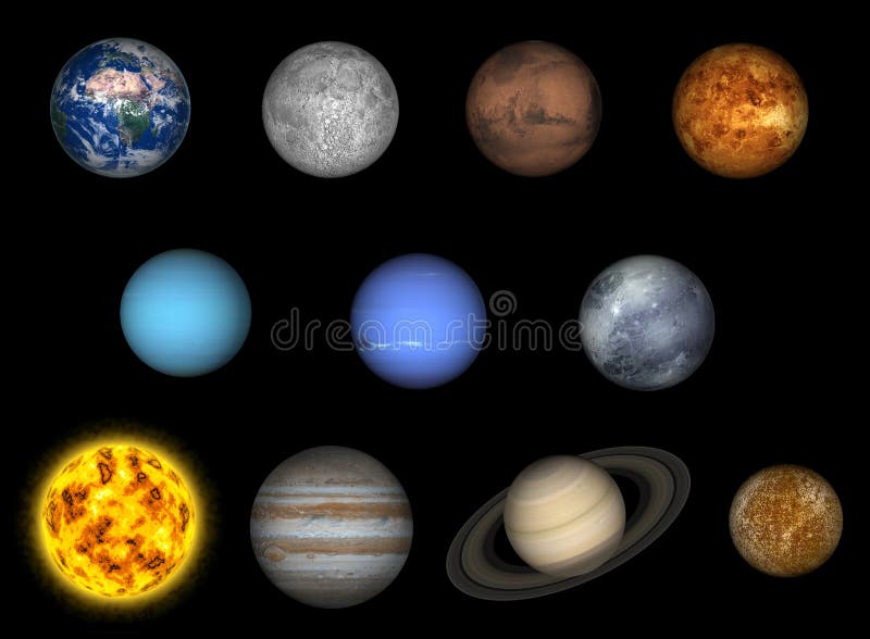 Sol- system stock illustrationer. Illustration av planet - 8276509