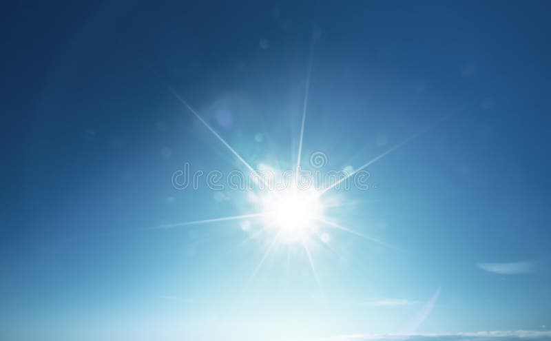 Sol y cielo azules foto de archivo. Imagen de contexto - 89387160