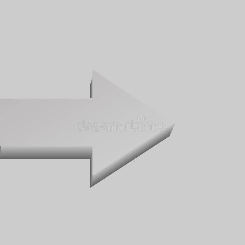 Sola Flecha Echada Gris Del Vector Ilustración del Vector - Ilustración ...