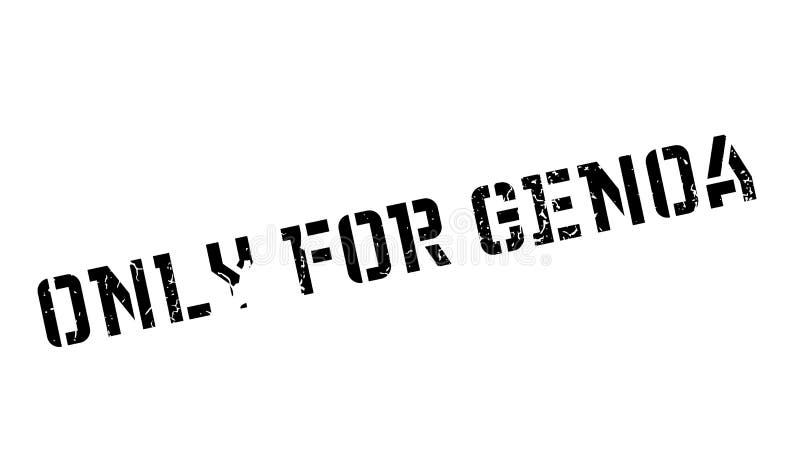 Solamente Para El Sello De Goma De Génova Ilustración del Vector ...