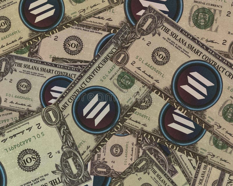 Solana (SOL) Banknotes Pattern Editorial Stock Image - Image of ...