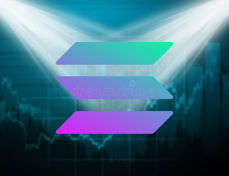 Solana Sol, Virtual, Digital Cryptocurrency Concept Editorial Stock ...