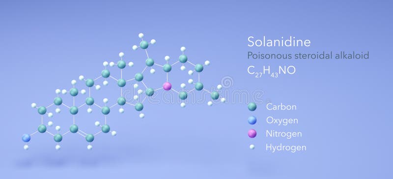 Solanidine Molecule, Molecular Structures, Poisonous Steroidal Alkaloid ...