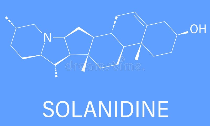 Solanidine Potato Toxin Molecule. Skeletal Formula Stock Vector ...