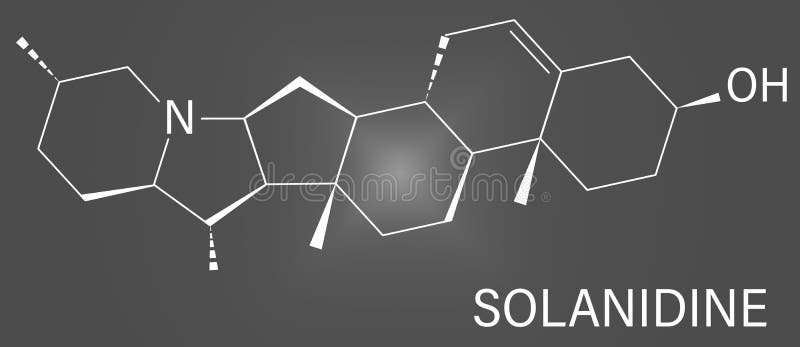 Solanidine Potato Toxin Molecule. Skeletal Formula Stock Vector ...