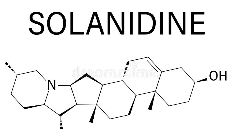 Solanidine Potato Toxin Molecule. Skeletal Formula Stock Vector ...