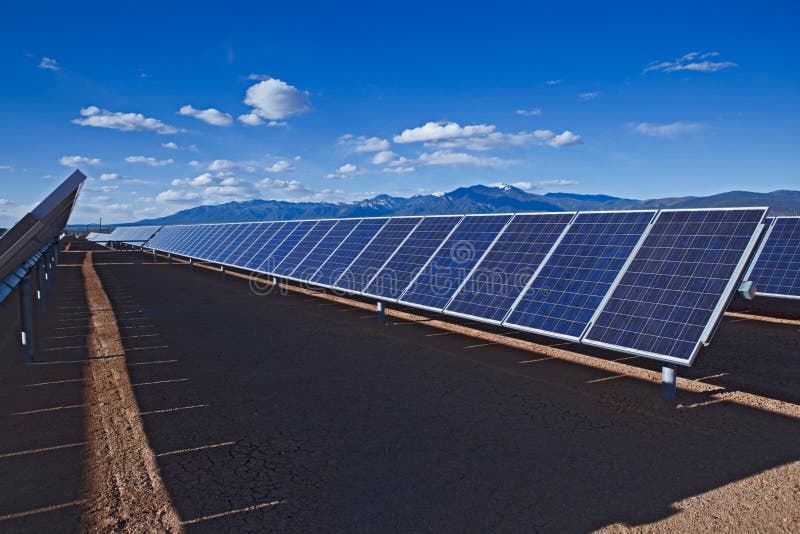 Solar array stock image. Image of cells, landscape, power - 14308859