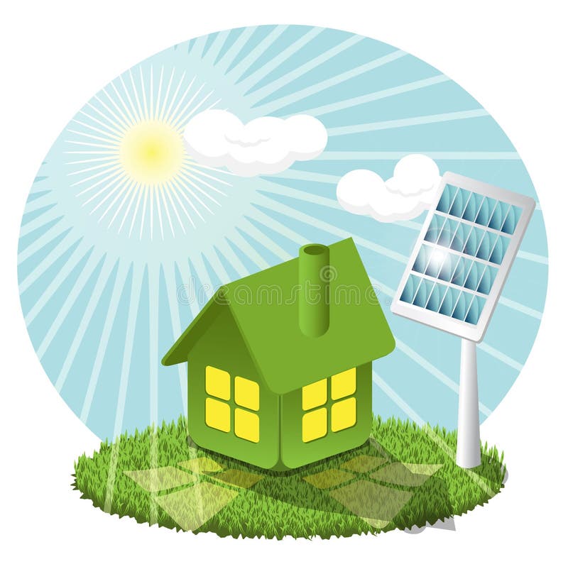 Solar Battery Solid Icon. Solar Panel Vector Illustration Isolated on ...
