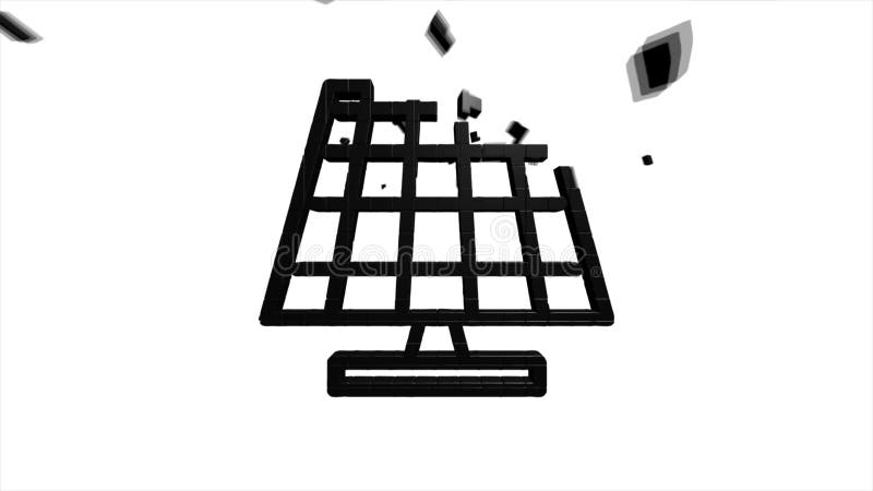 Solar Battery Animated 3D Pixel Icon. Motion Graphics. Stock Footage ...