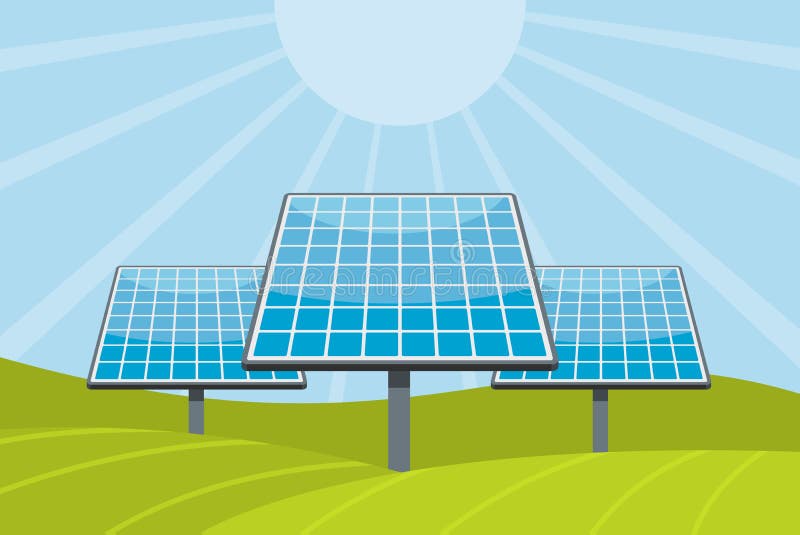 Solar Battery Concept, Flat Style Stock Vector - Illustration of energy ...