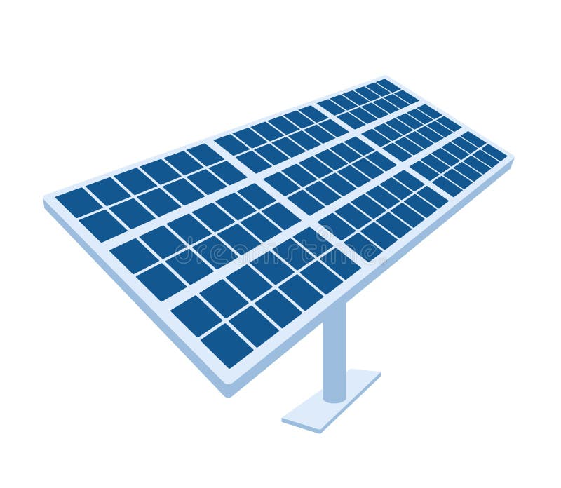 Solar Battery Panel. Vector Flat Illustration Photovoltaic Cells ...