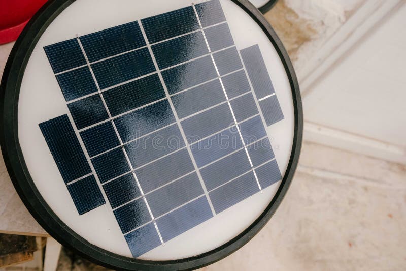 Solar Battery Round Shape at Daytime Stock Image - Image of electrical ...