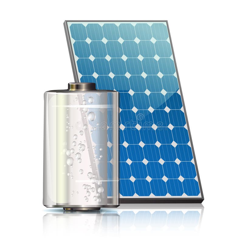 Solar battery stock illustration. Illustration of blue - 49792473